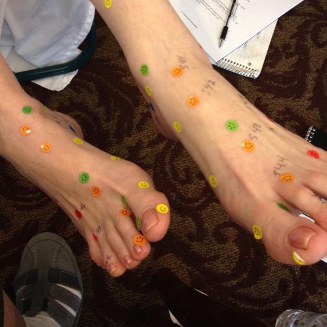 I took a class on acupressure reflexology. We learned where the ...