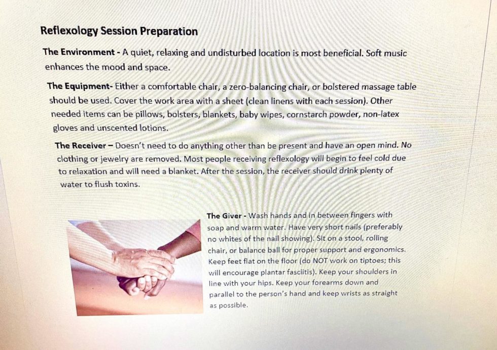 Writing Hand Reflexology To Promote Relaxation – step by step direction ...